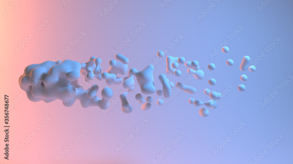 floating blob ball liquid flying modern design background metaball ...