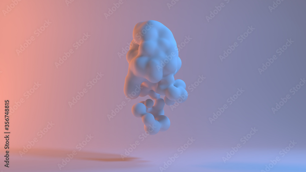 floating blob ball liquid flying modern design background metaball ...