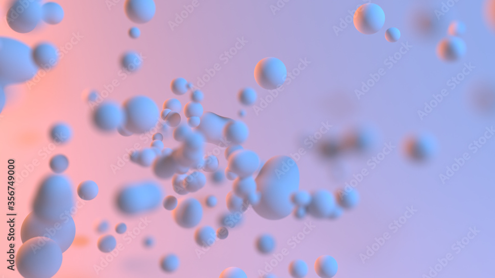 floating blob ball liquid flying modern design background metaball ...