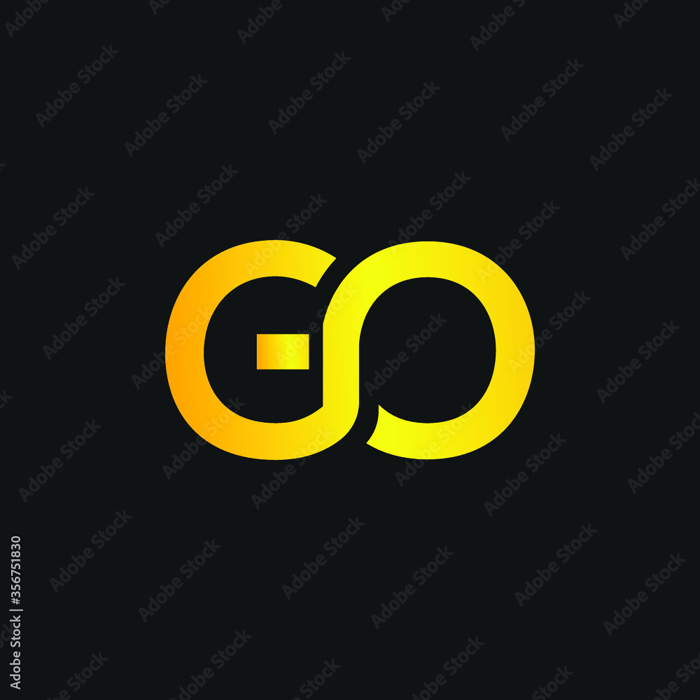 Initial Letter GO Logo Design Vector Template. Creative Linked ...