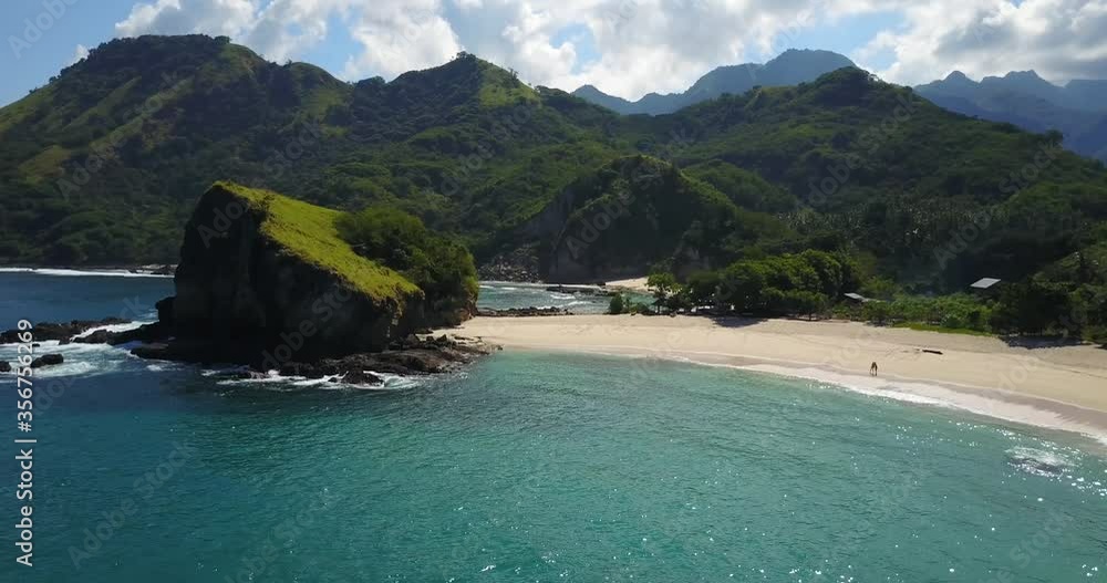 Breathtaking view of Koka beach, with its waves, clear blue water ...