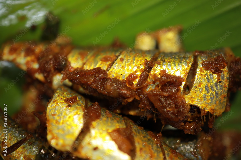 mathi pollichathu. kerala style preparation of sardine fish. fish ...