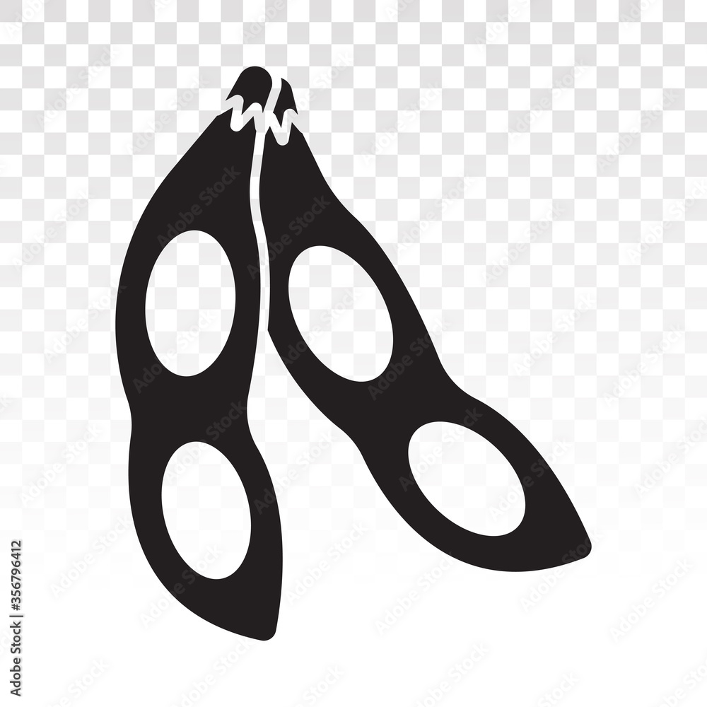 Soybean / soya beans flat icon for apps and websites Stock Vector ...