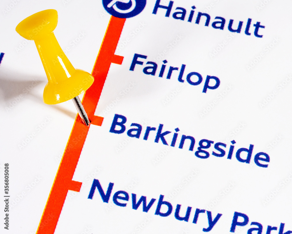 Barkingside Station on the London Underground Map Stock Photo | Adobe Stock