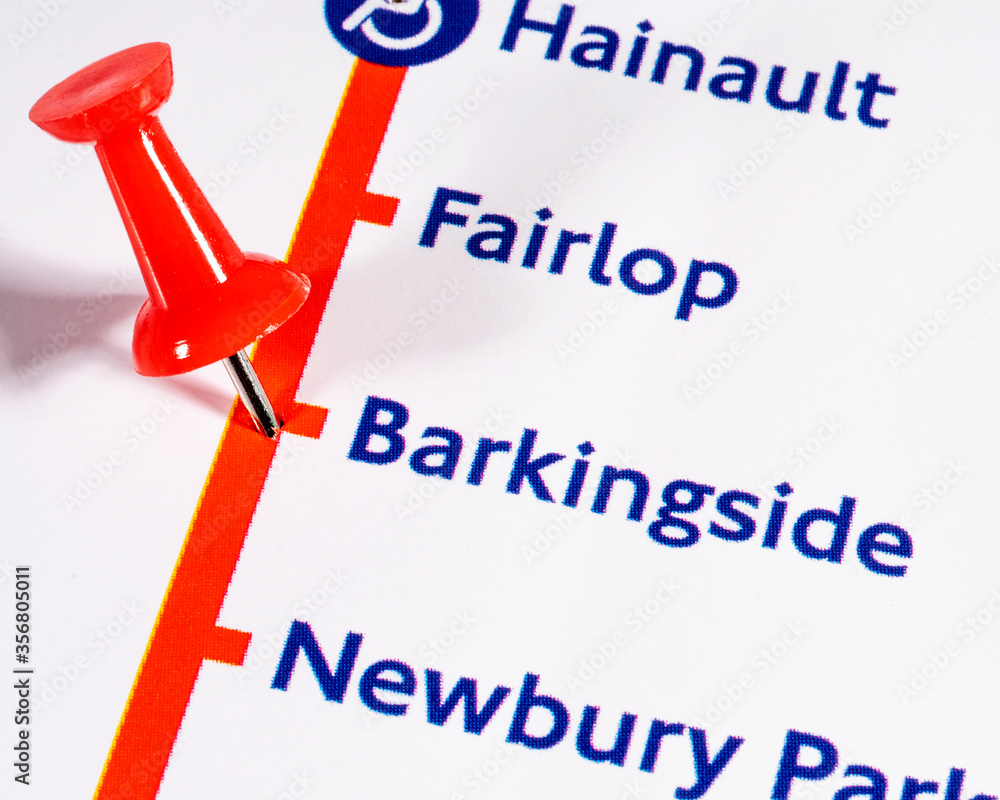 Barkingside Station on the London Underground Map Stock Photo | Adobe Stock
