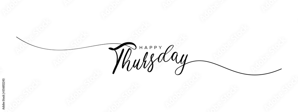 happy thursday letter calligraphy banner Stock Vector | Adobe Stock