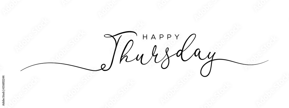 happy thursday letter calligraphy banner Stock Vector | Adobe Stock
