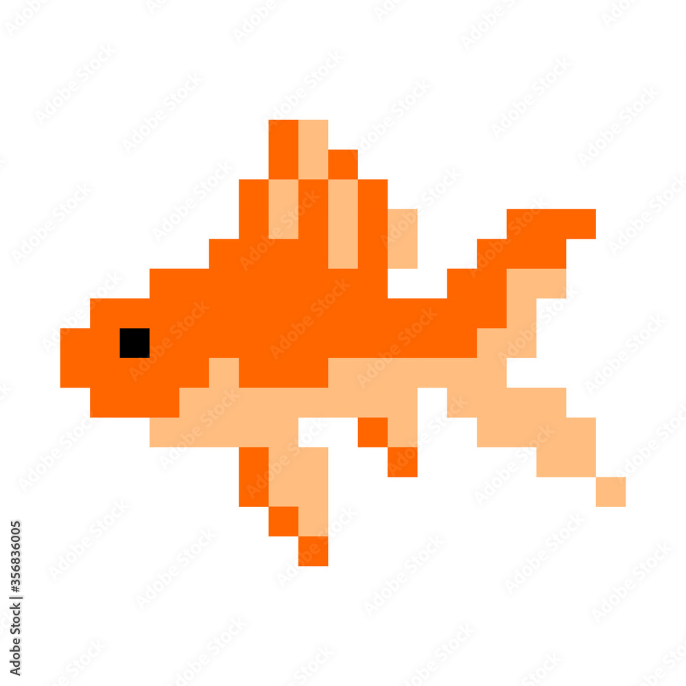 Minecraft Fish Pixel Art