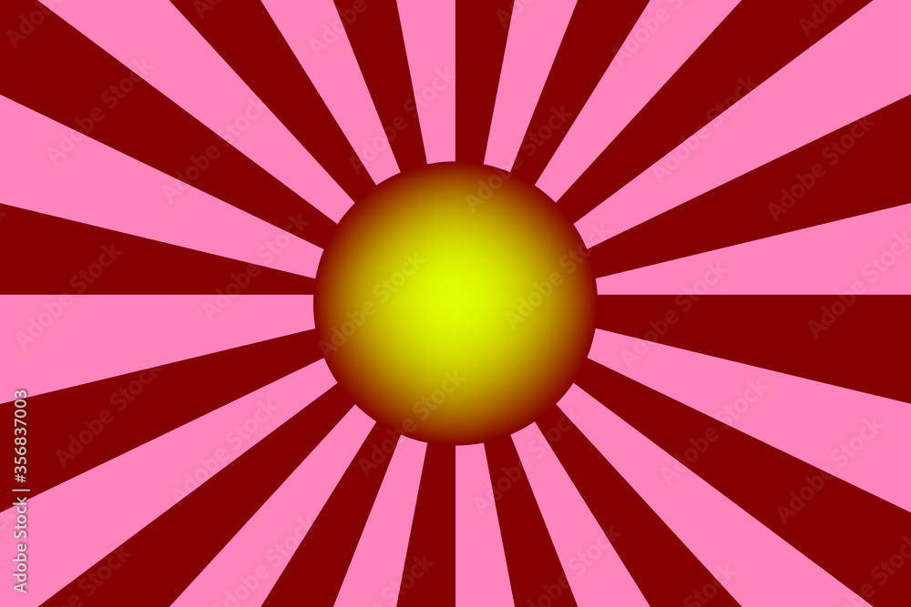 Sunrise background Shining Red and pink alternating light lines ...