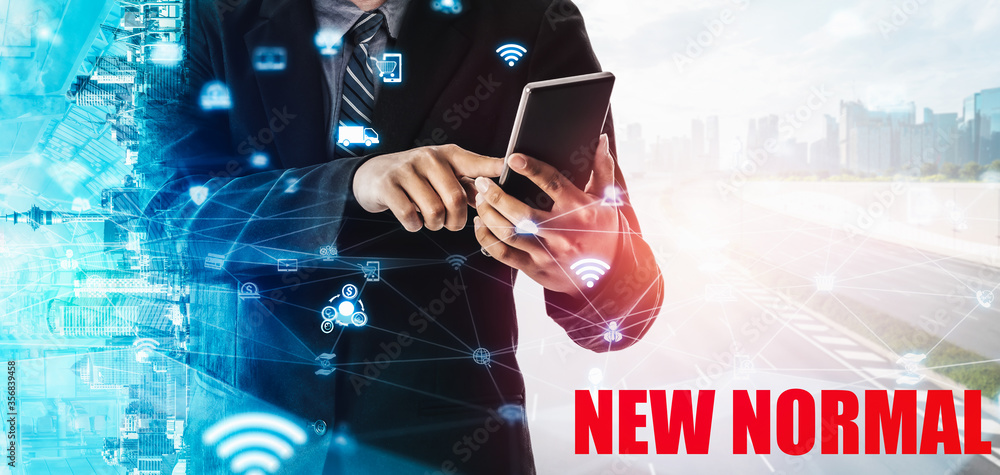 New normal concept effected by COVID 19 coronavirus that changes our ...