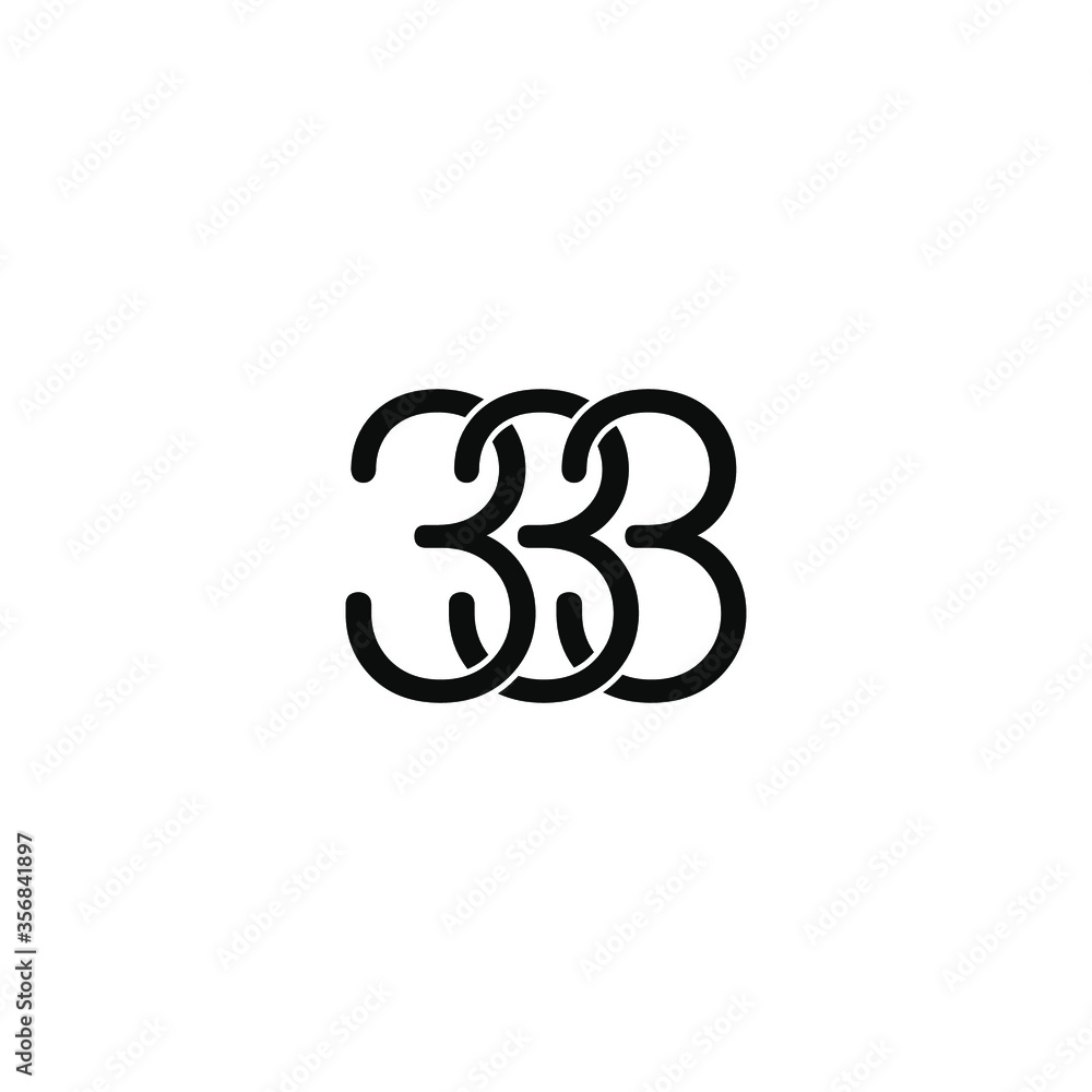 333 letter original monogram logo design Stock Vector | Adobe Stock