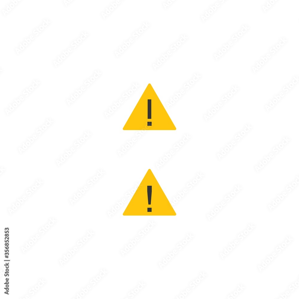 Warning, Prohibition, Exclamation mark beware icon logo template Stock ...