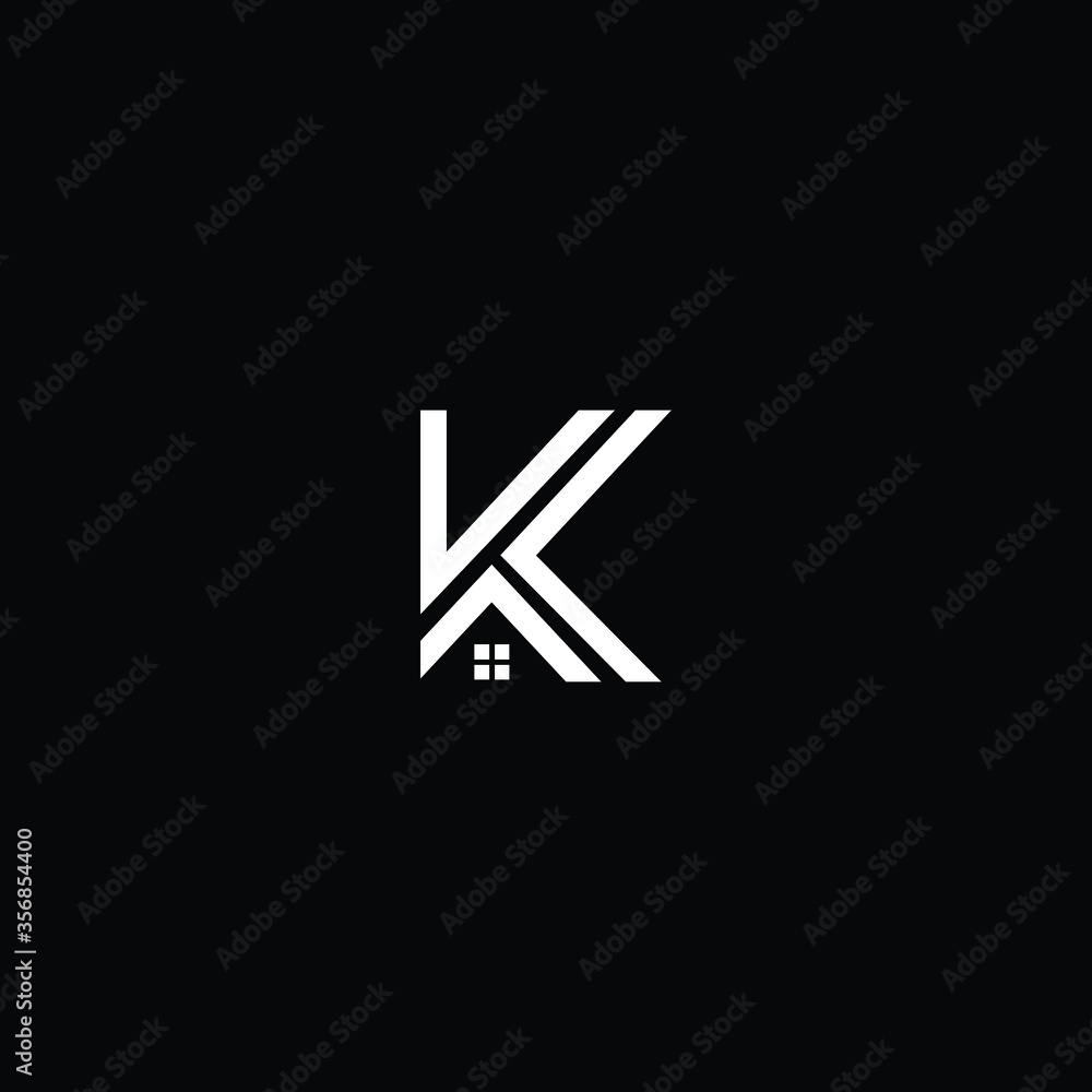 Logo design of K KK in vector logo for construction, home, real estate ...