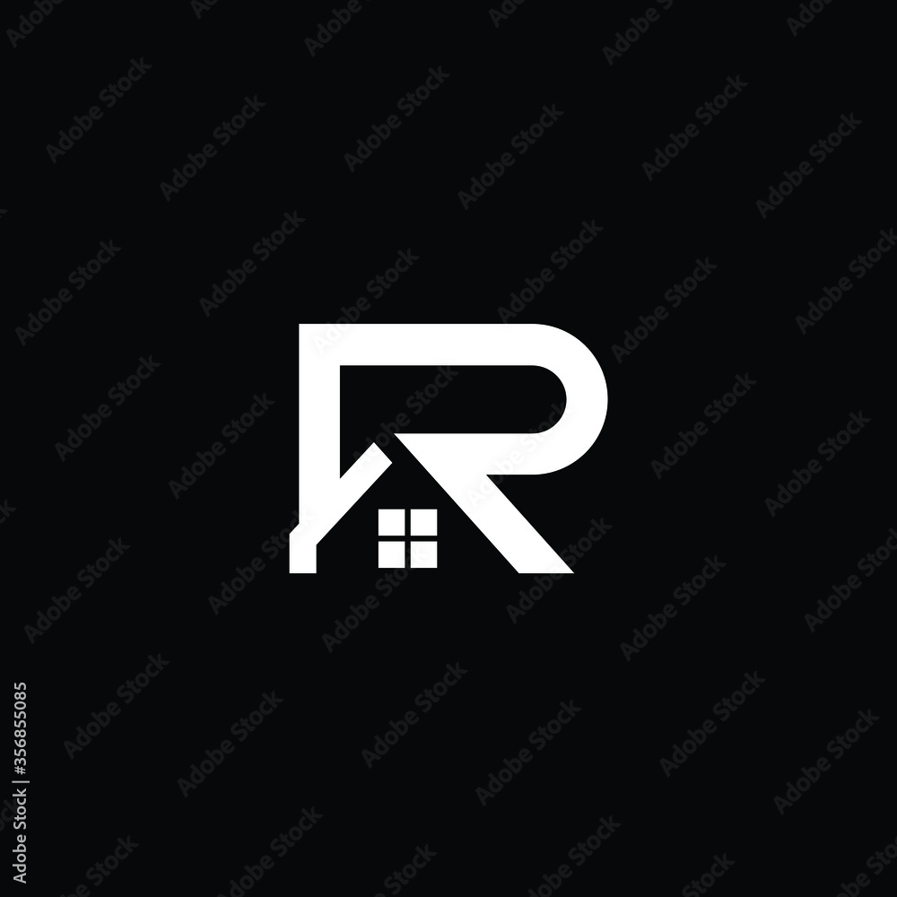 Logo design of R RR in vector logo for construction, home, real estate ...