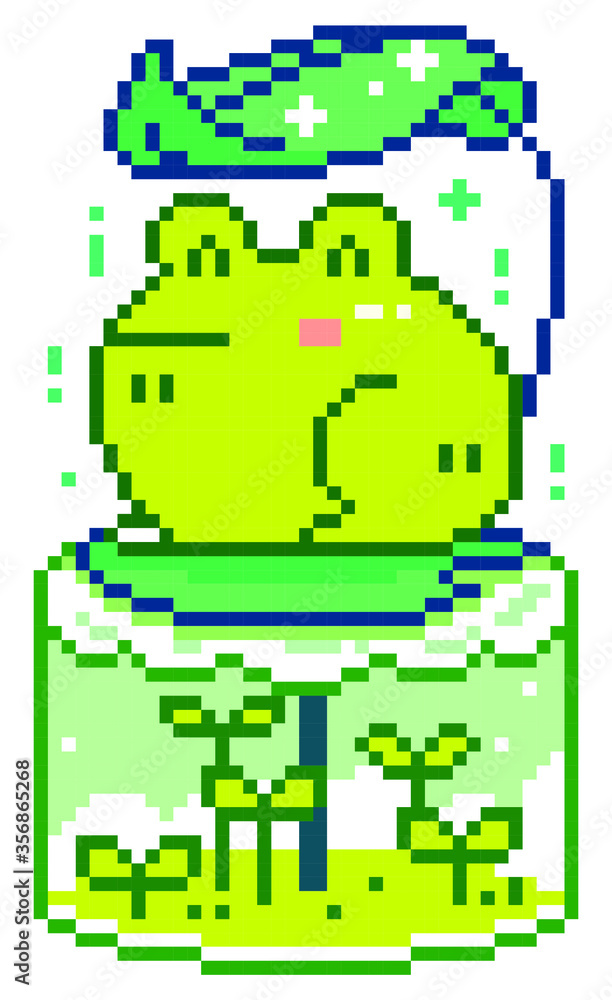 frog pixel art on white background. Stock Vector | Adobe Stock