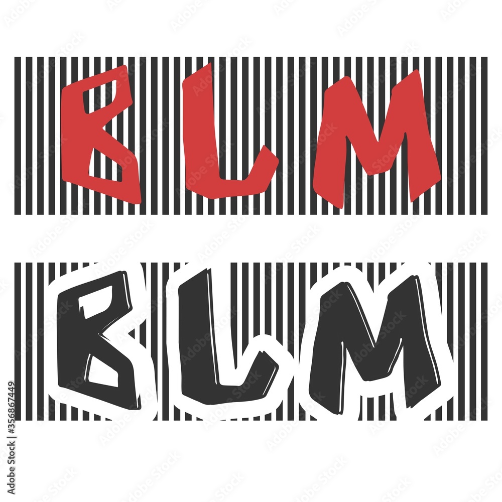 Black lives matter letters BLM logo isolated on white background stock ...