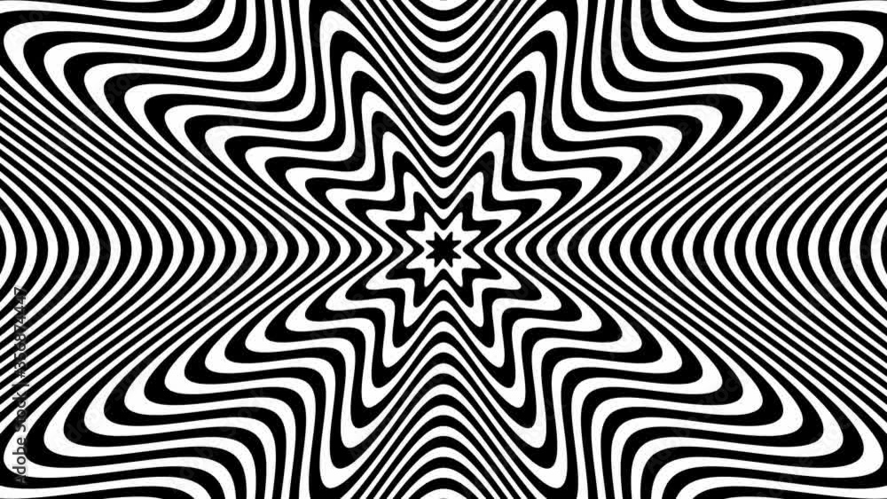 Abstract CGI motion background with expanding-collapsing geometric ...