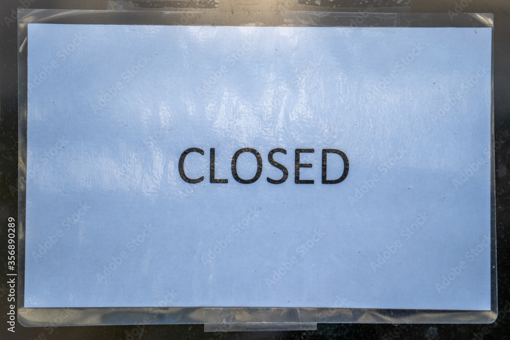 Closed shop sign Stock Photo | Adobe Stock