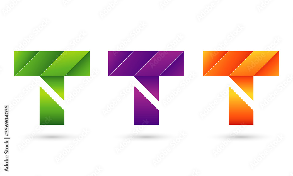 letter T logo template with modern style is perfect for company logos ...