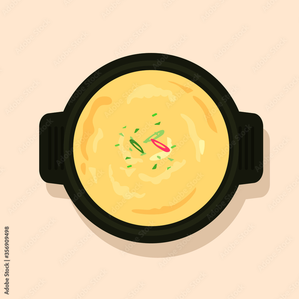 Stockvector 계란찜 일러스트 | Adobe Stock