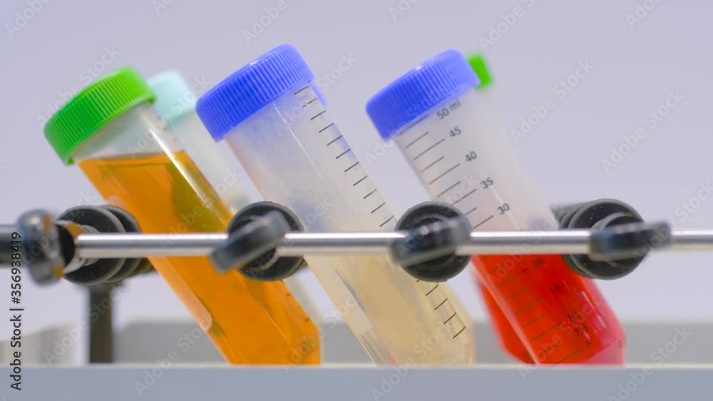 Slow motion: orbital shaker for mixing, shaking, blending biological ...