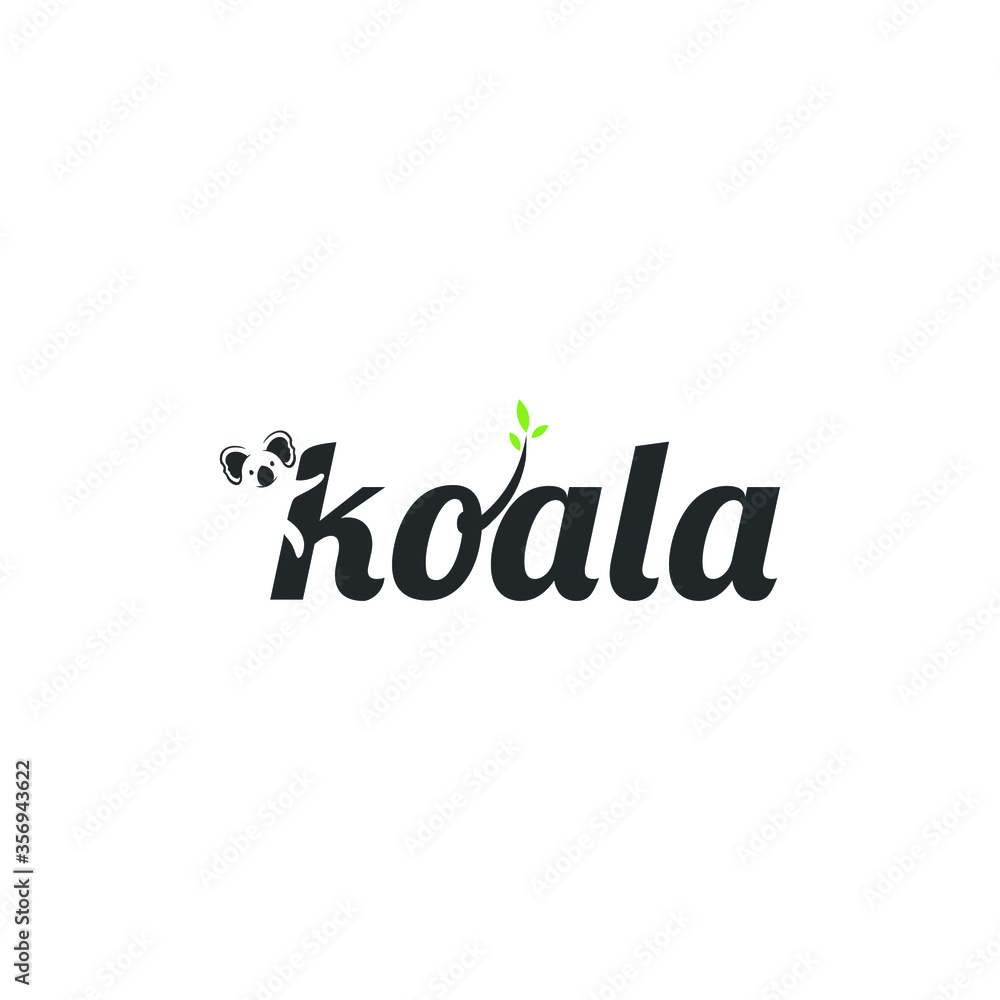 koala logo design inspiration.vector illustration Stock Vector | Adobe ...