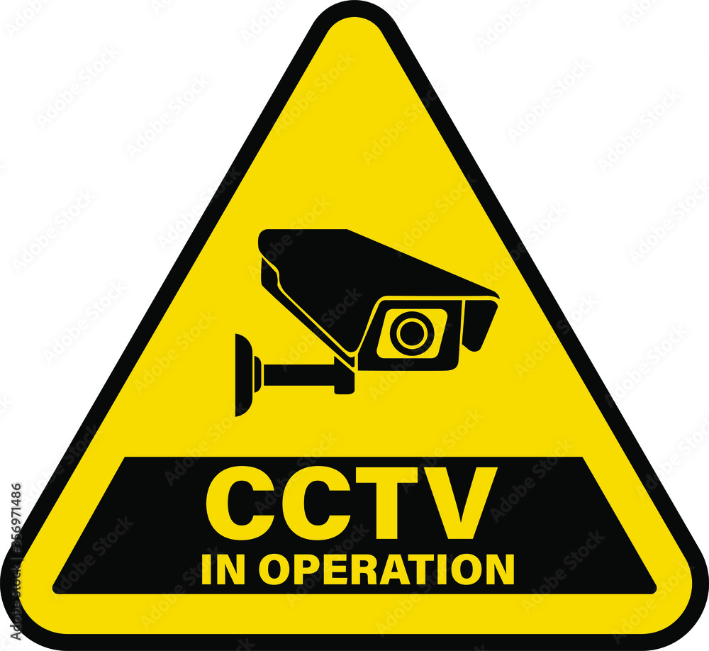 CCTV camera in operation sign Stock Vector | Adobe Stock