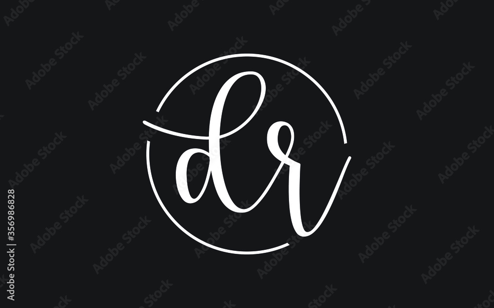 dr or rd Cursive Letter Initial Logo Design, Vector Template Stock ...