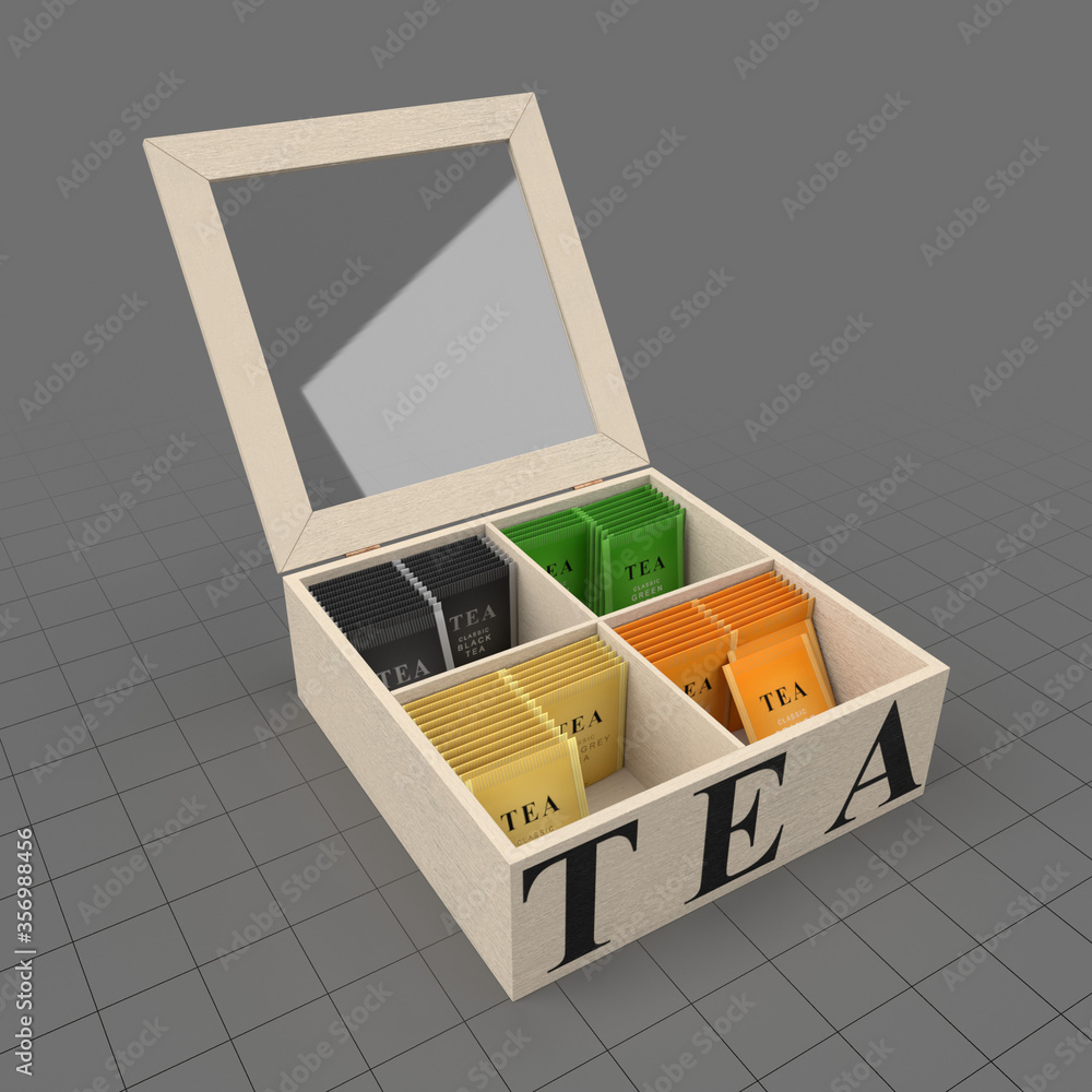 Open tea box Stock 3D asset | Adobe Stock