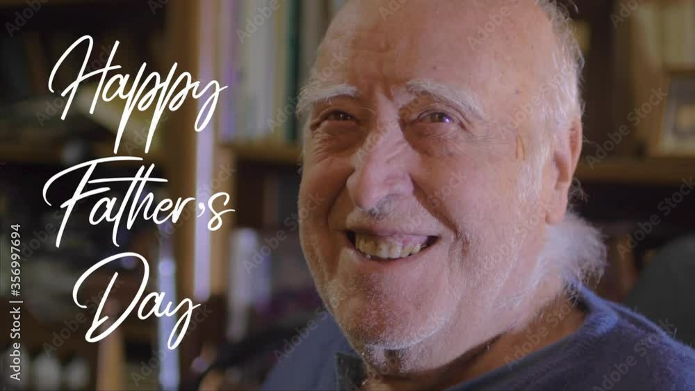 Fathers Day Celebration. Father's Day Portrait of a father and grandpa ...