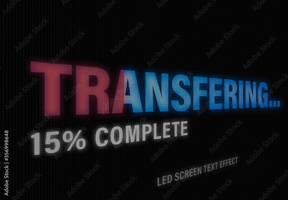 Closeup Computer Screen Text Effect Mockup. Stock Template | Adobe Stock