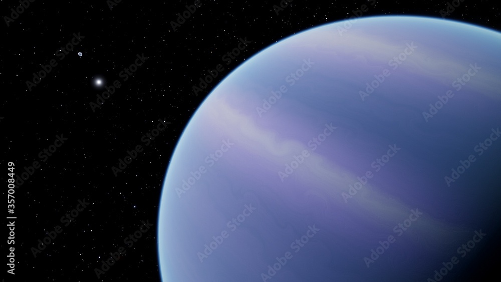 gas giant in space, Jupiter-like planet, Neptune-like planet 3d render ...