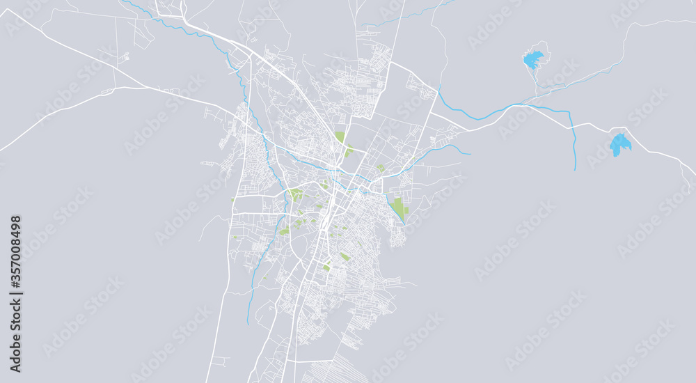 Urban vector city map of Quetta, Pakistan Stock Vector | Adobe Stock