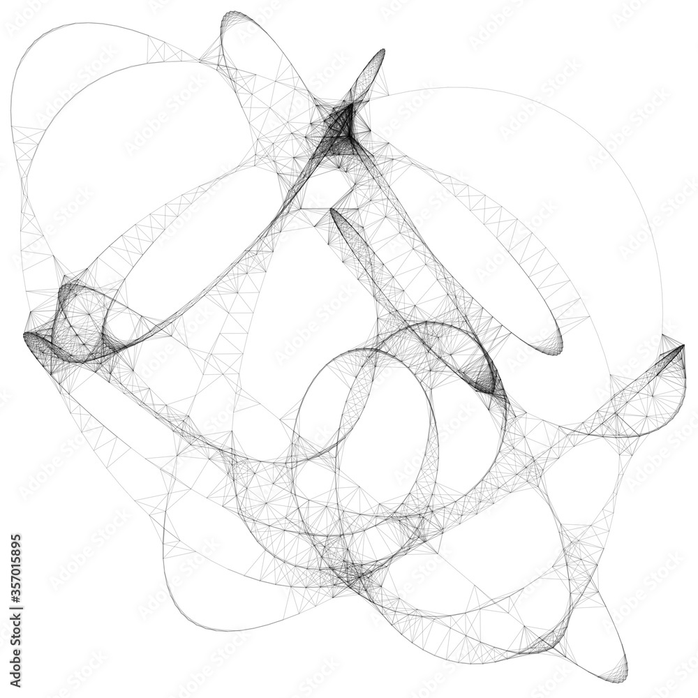 Abstract curve line art sketch illustration Stock Illustration | Adobe ...