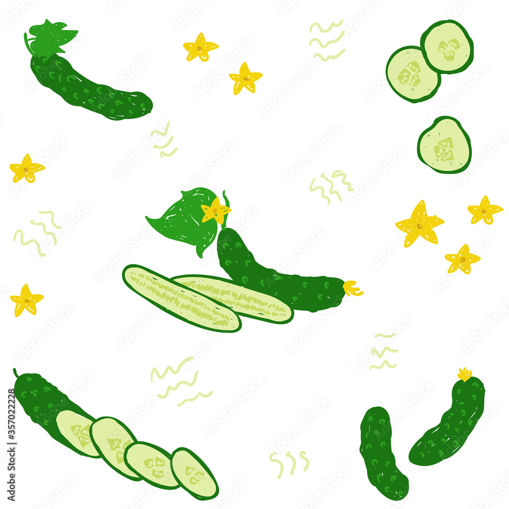 Cucumber Flower Design