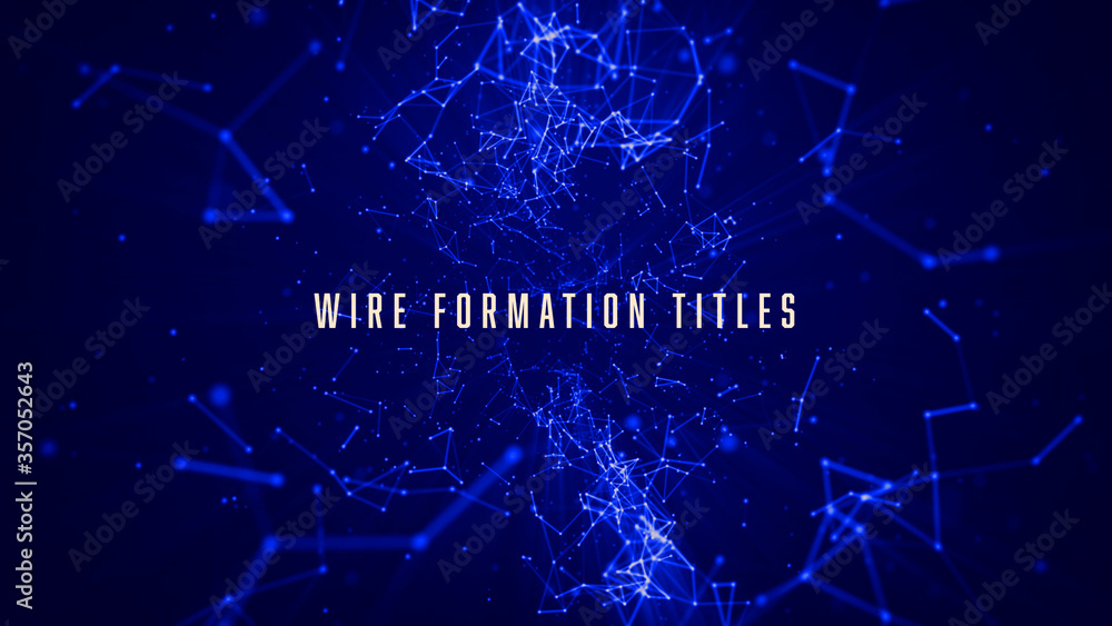 Wire Formation Data Titles Stock Template | Adobe Stock