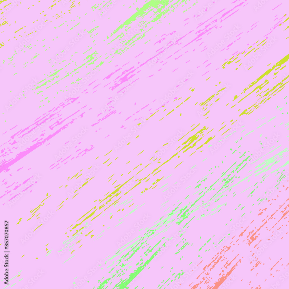 colorful brush marks on the pink canvas ground. vector drawn. retro ...