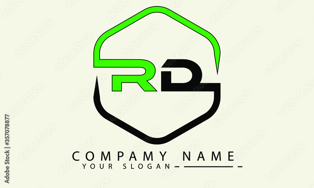 rd letter logo Stock Vector | Adobe Stock