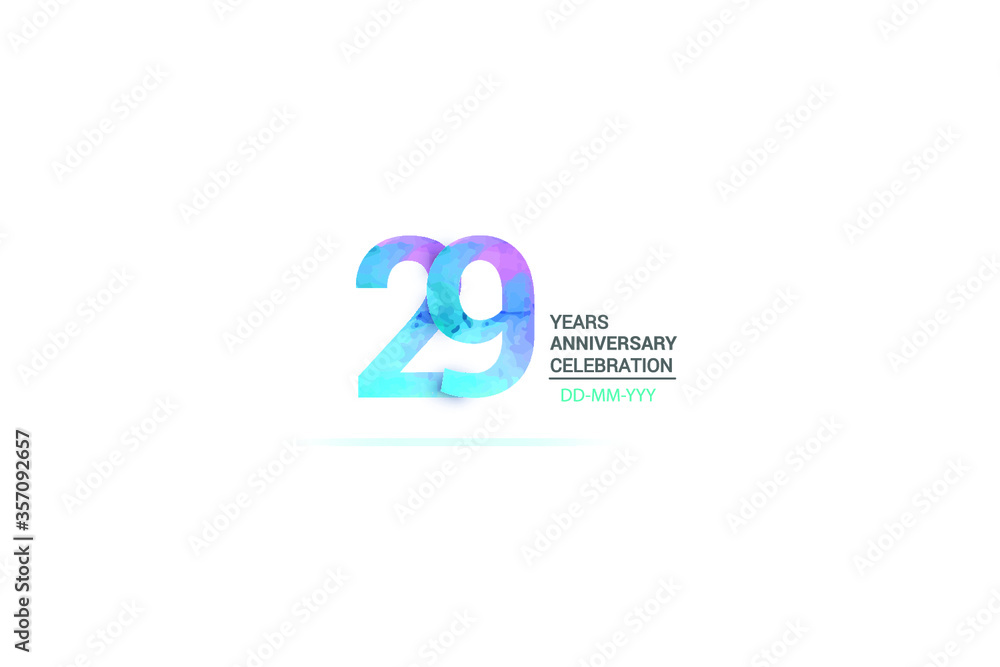 29 years anniversary celebration logotype. anniversary logo with ...