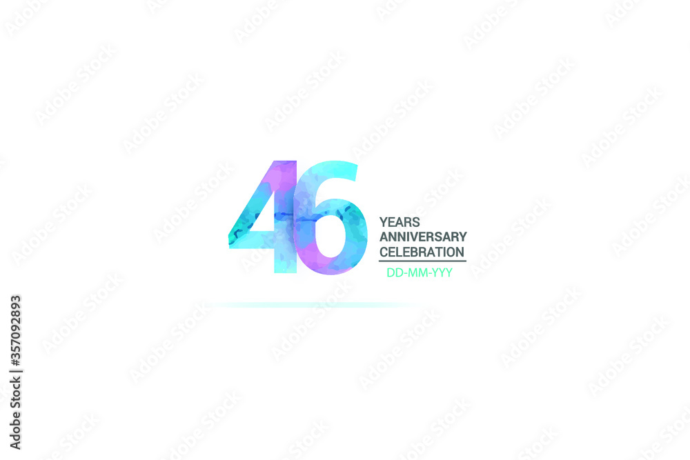 46 years anniversary celebration logotype. anniversary logo with ...