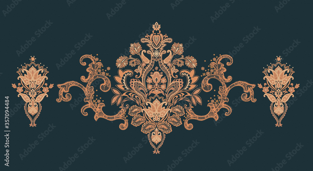 Classic paisley and fine lace pattern, Persian pattern，suitable for ...