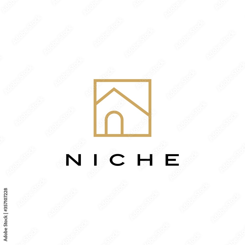 niche door window shape logo vector icon illustration Stock Vector ...