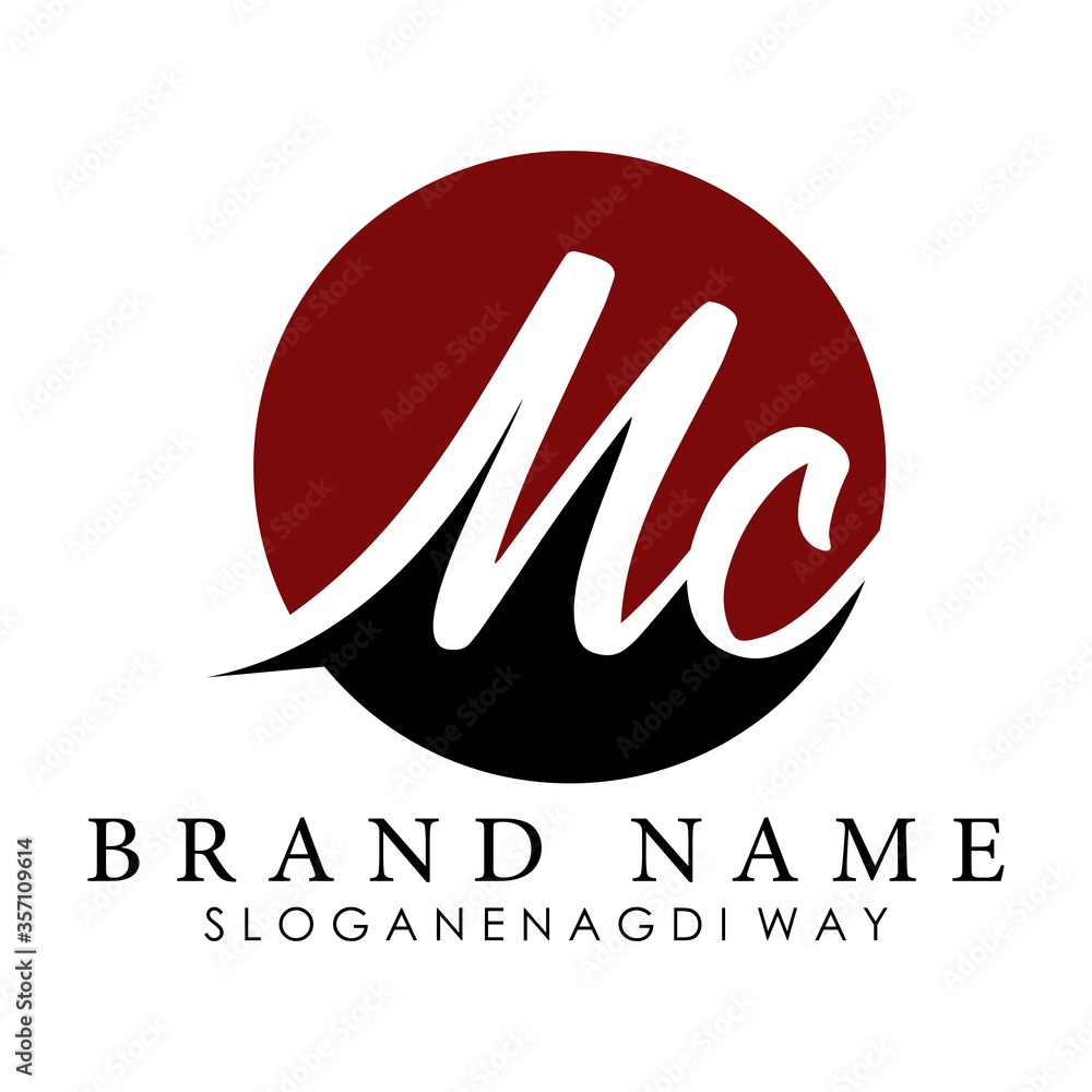 letter mc logo design concept vector Stock Vector | Adobe Stock
