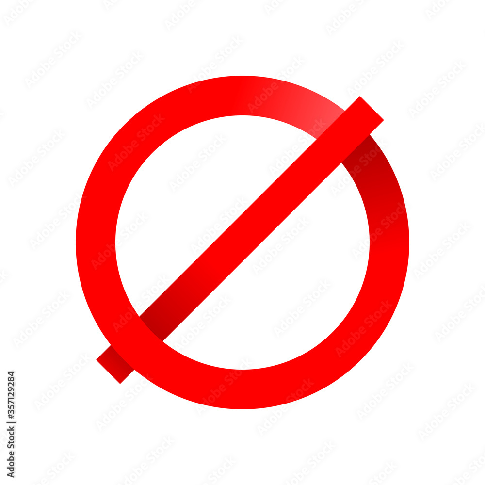 Prohibition sign template - crossed out circlular sign for forbidden ...