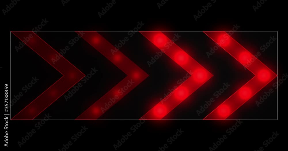 3D animation of a blinking sign. Turn right. Turn indicator. can be ...