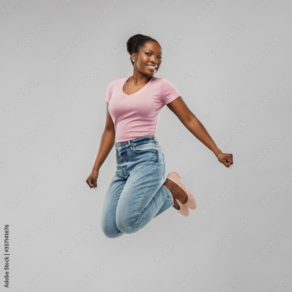 Happy Black People Jumping