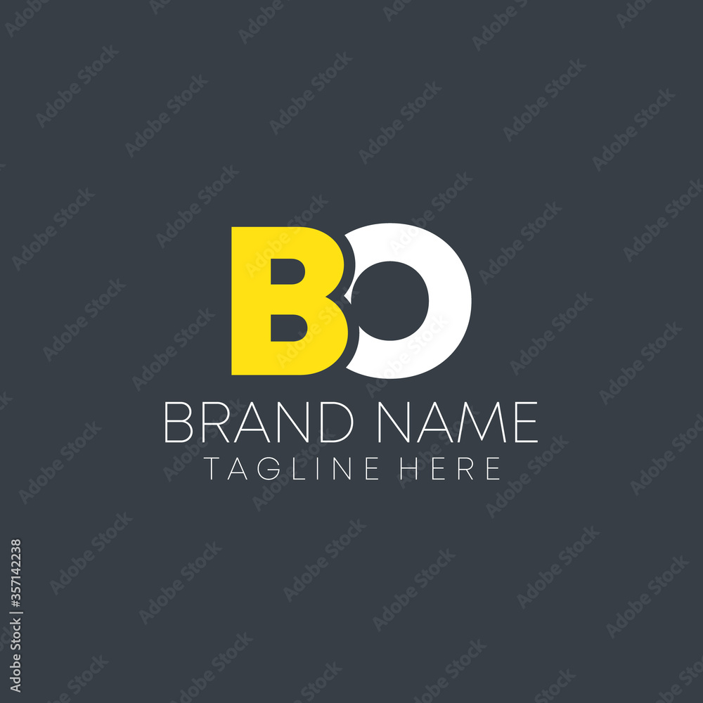 b o joint letter logo design vector. b o business logo. Stock Vector ...