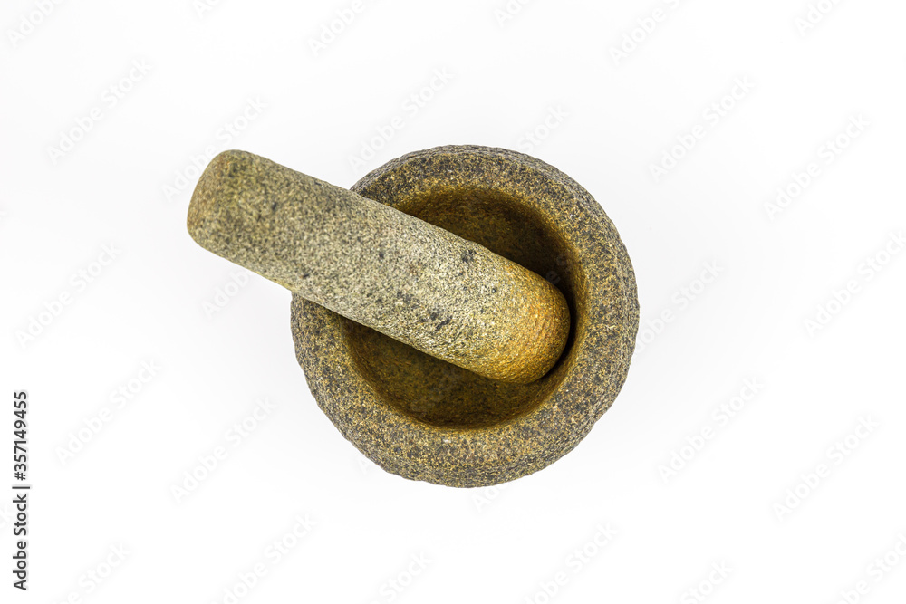 A tools used for cooking made by stone to grind the raw food ingredient ...