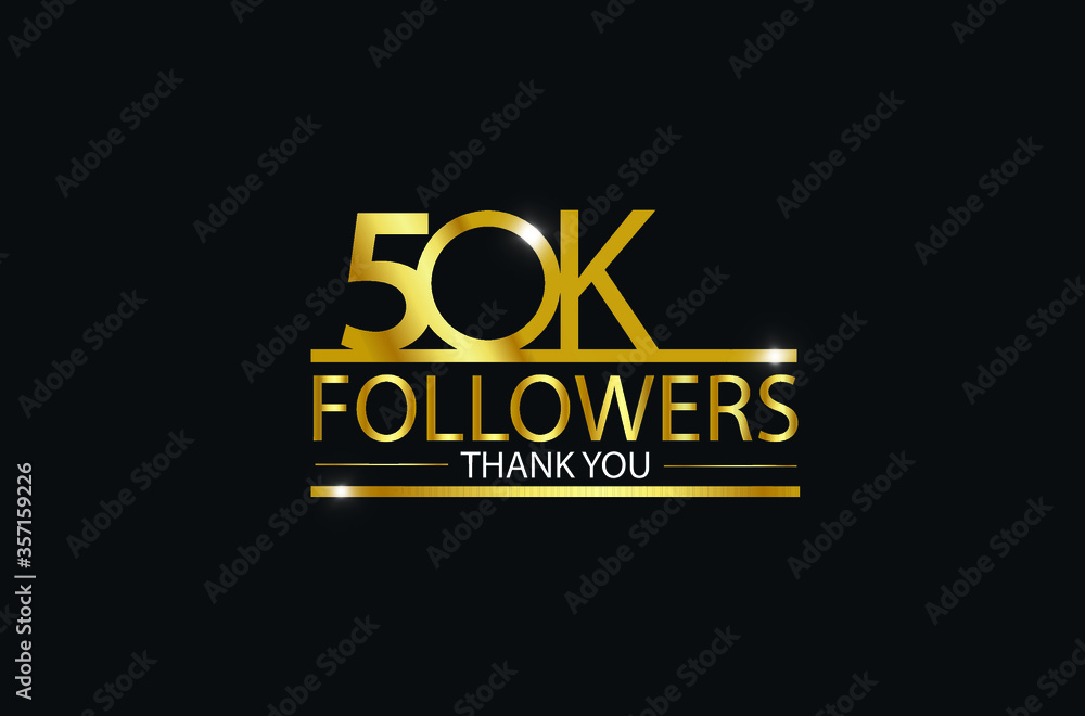 50K, 50.000 Followers celebration logotype. anniversary logo with ... 50K, 50.000 Followers celebration logotype. anniversary logo with ...