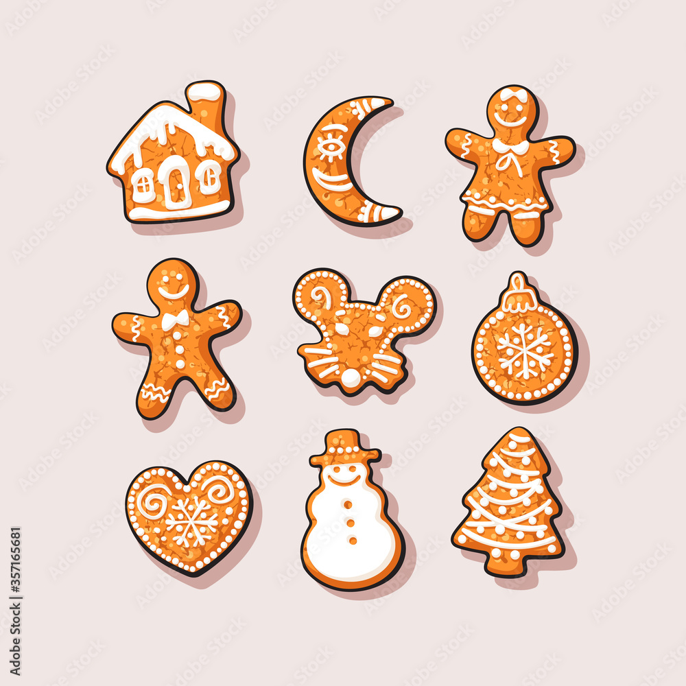 Cartoon Gingerbread Cookies